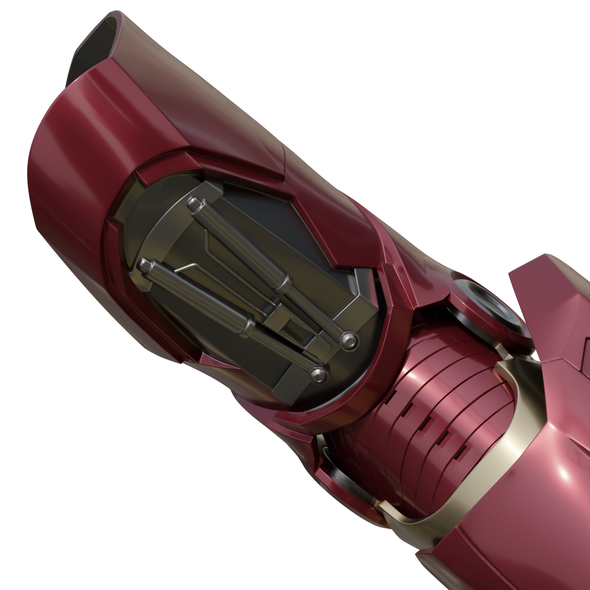 Motorized Iron-Man Mark 7 Arm [3D Model] – Wireframe