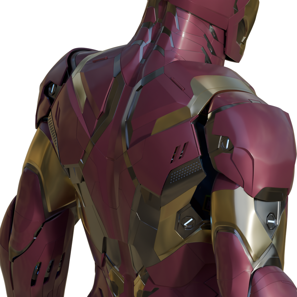 Iron Man Mk 46/47 full suit Motorized 3D printable model – Wireframe