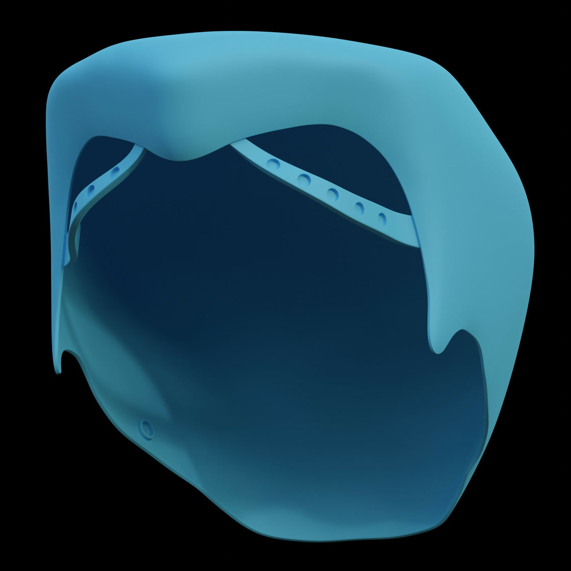 Colossus Mask 3D Model – Wireframe