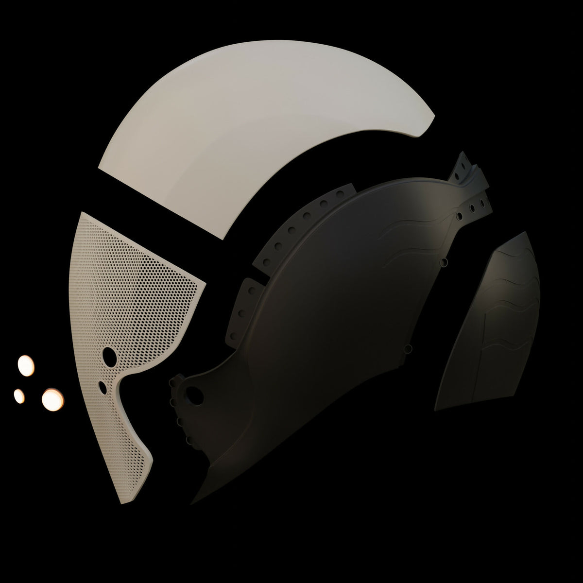 Ghost Thunderbolts Mask 3D Model – Wireframe