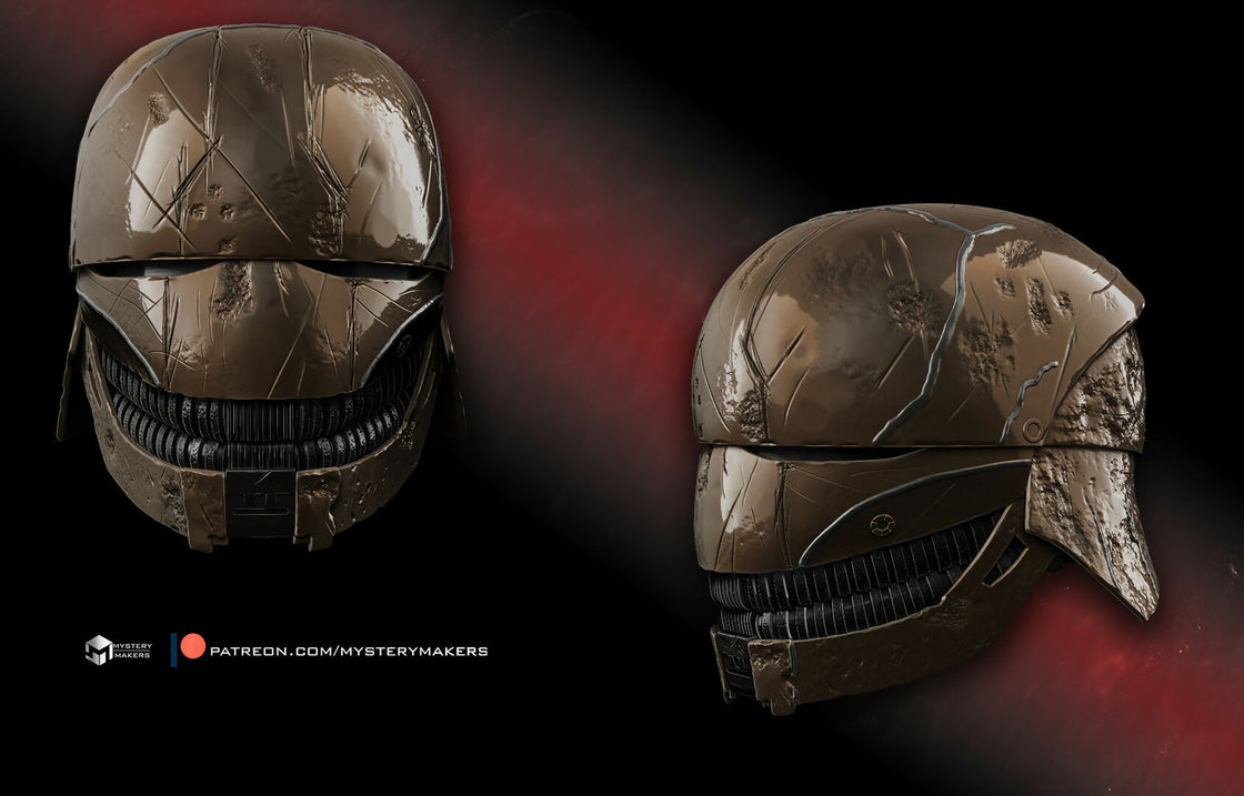 The Stranger Qimir Helmet 3D Print Model – Wireframe