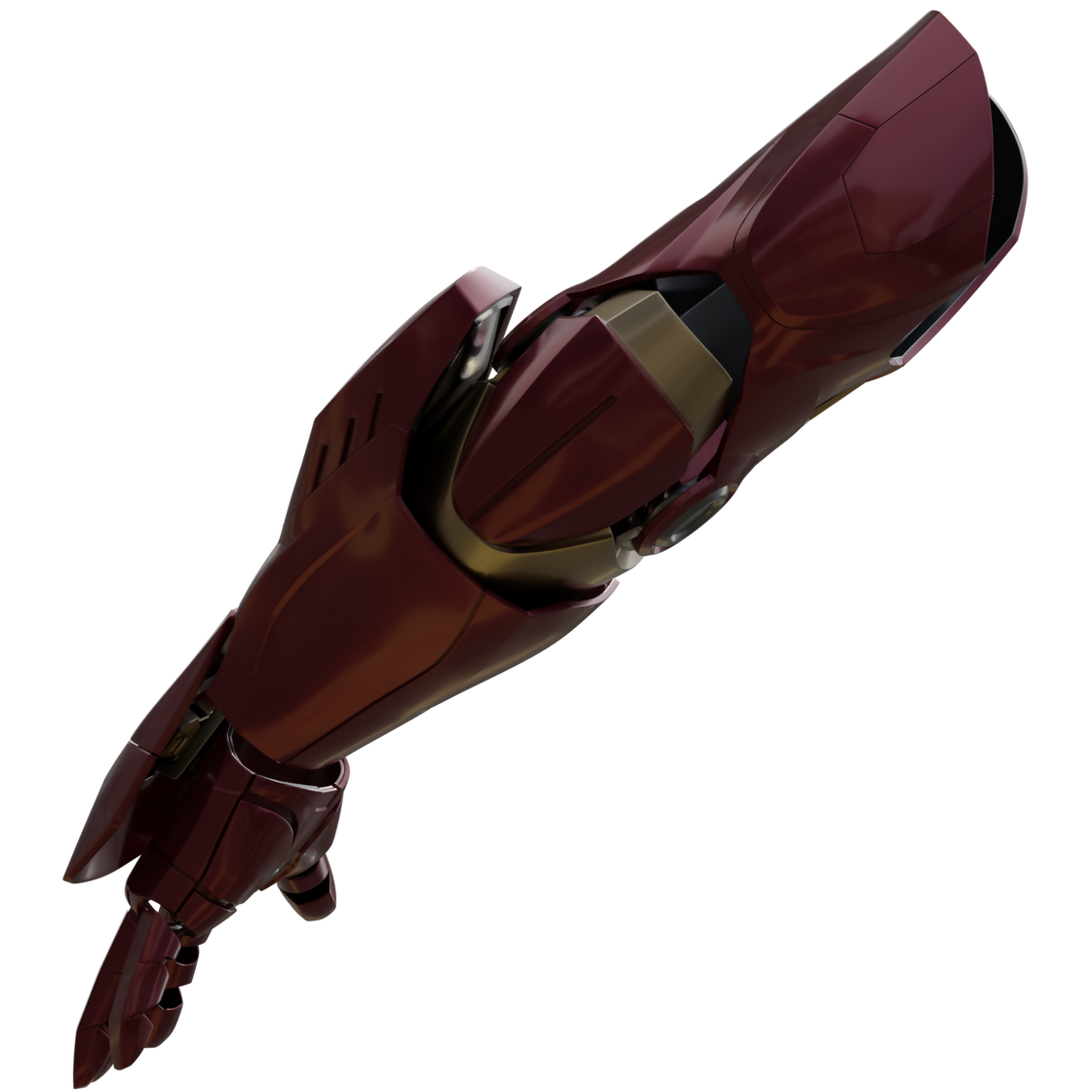 Motorized Iron-Man Mark 7 Arm [3D Model] – Wireframe