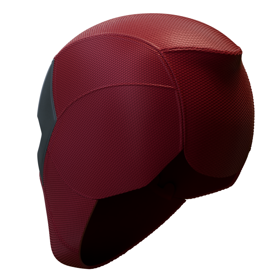 Deadpool Mask 3 3D Model – Wireframe