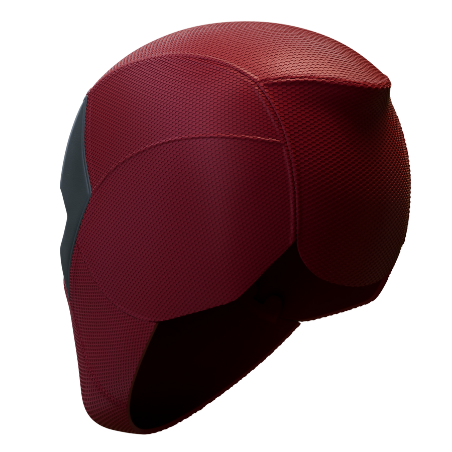 Deadpool Mask 3 3D Model – Wireframe