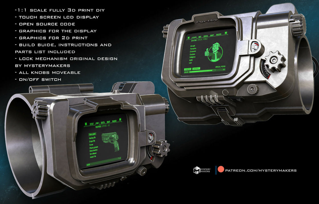Pip Boy 3000 MkV - functional with open source code and a touch screen ...