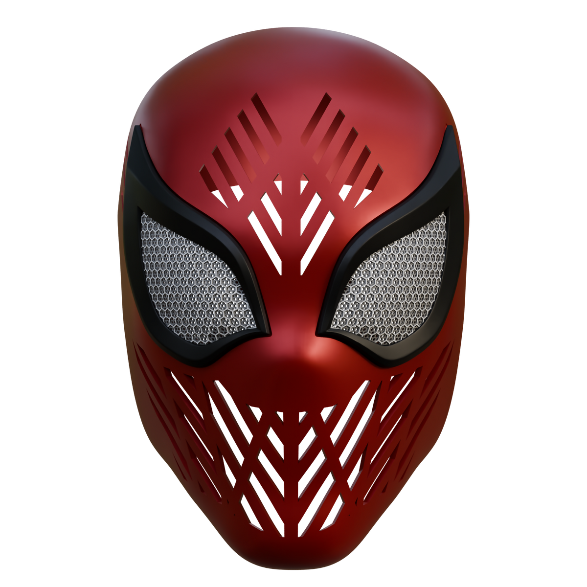 Marvel Rivals Spider-man Faceshell 3D Printable File – Wireframe
