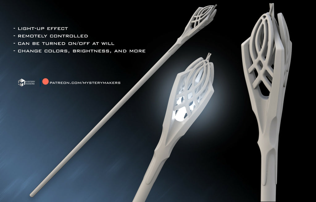 Gandalf the White Light up staff – Wireframe