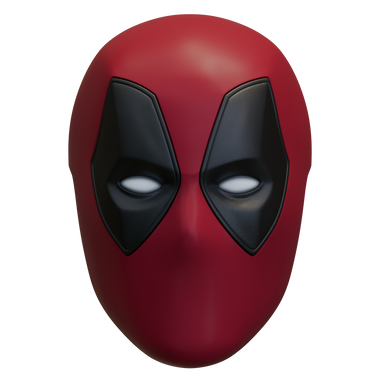 Deadpool Faceshell V2 3D Model – Wireframe