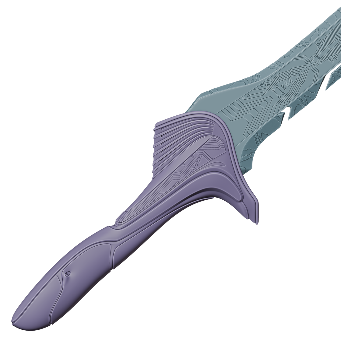 VEK3D Alita Damascus Blade File – Wireframe