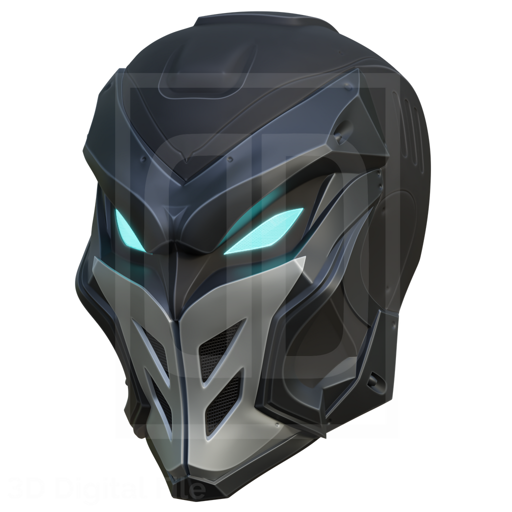Moon Warrior Mask - MR Game 3d model – Wireframe