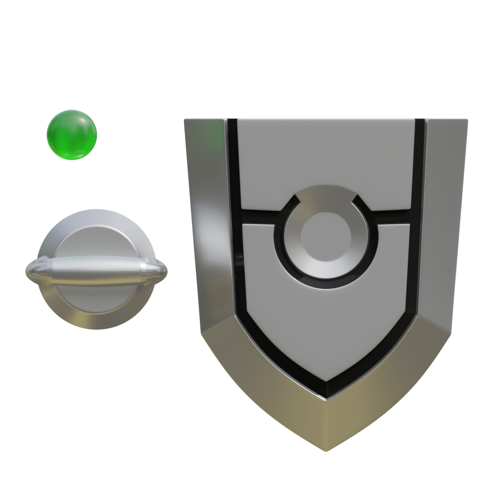 Legendary Shield - The Rising of the Shield Hero 3D Model – Wireframe