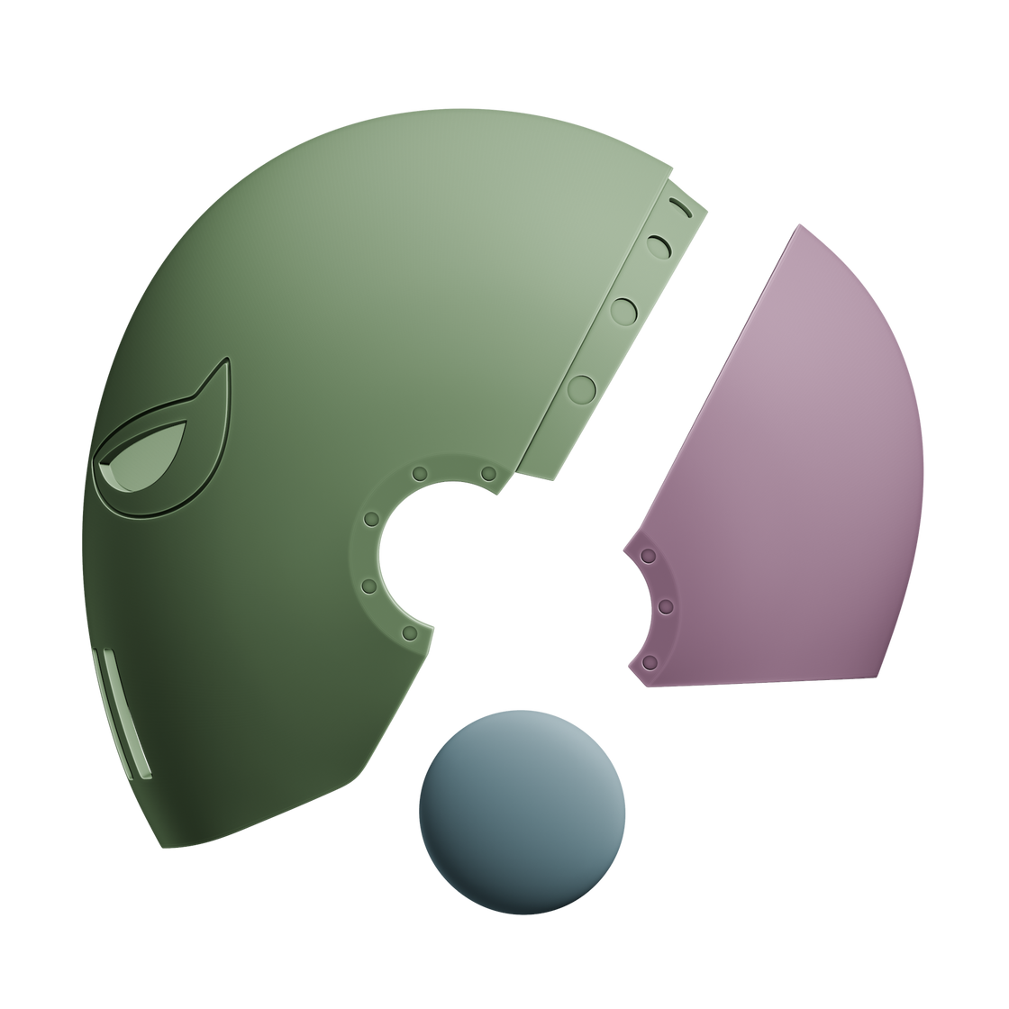 Slade Teen Titans Helmet 3D Model – Wireframe