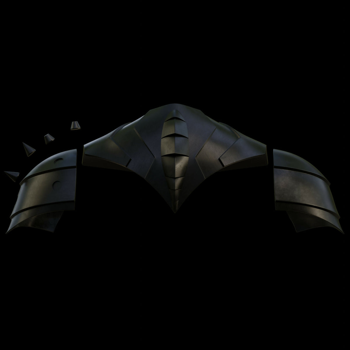 Absolute Batman Neck and Shoulders 3D Model – Wireframe