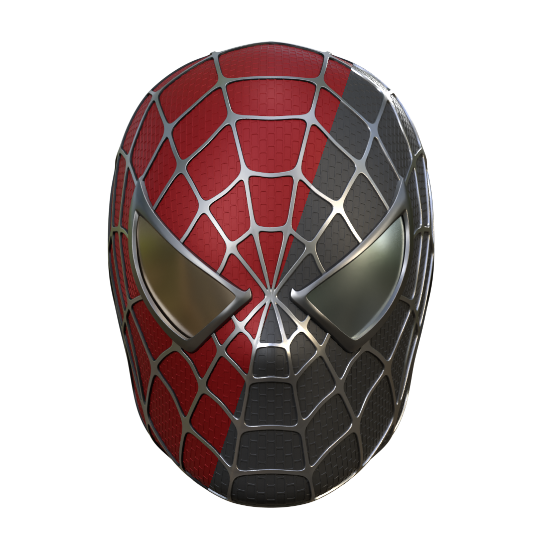 Raimi Inspired Spiderman Helmet 3D Printable Model – Wireframe