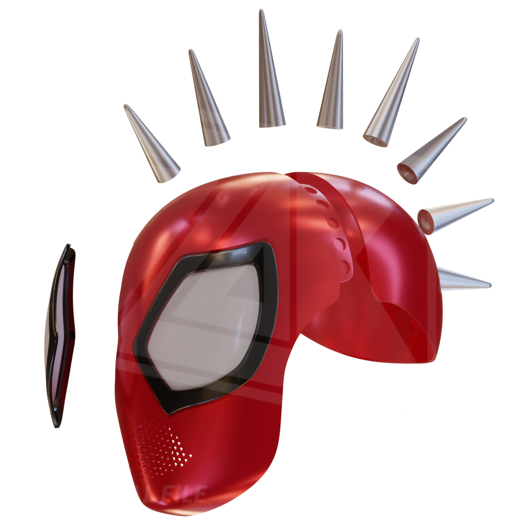 Punk Faceshell 3D Model – Wireframe