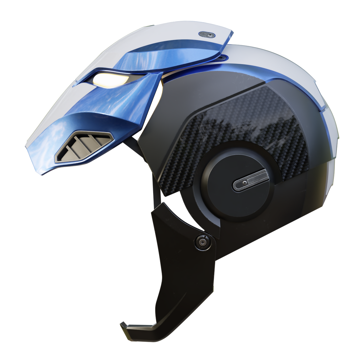 Walsh3D / Vek3D SRT-1 Barracuda Helmet 3D Printable Model – Wireframe