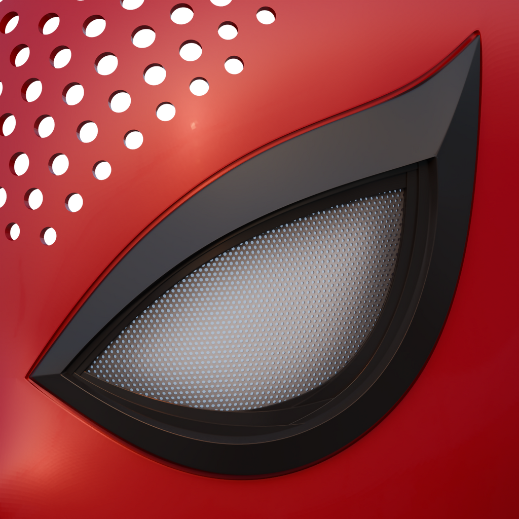 PS5 Advanced Faceshell 3D Model – Wireframe
