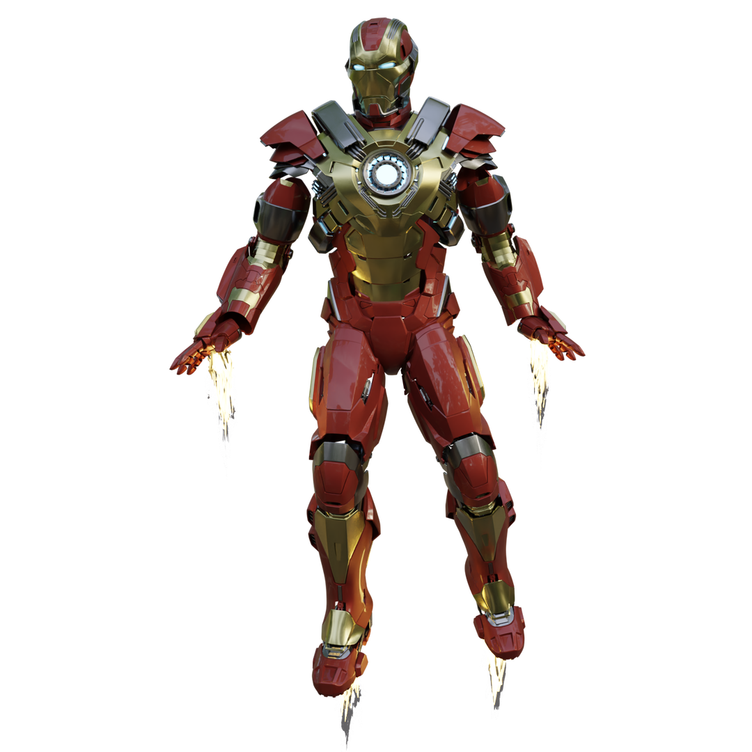 Iron Man Mk17 Heartbreaker Full Suit 3D Printable Model – Wireframe