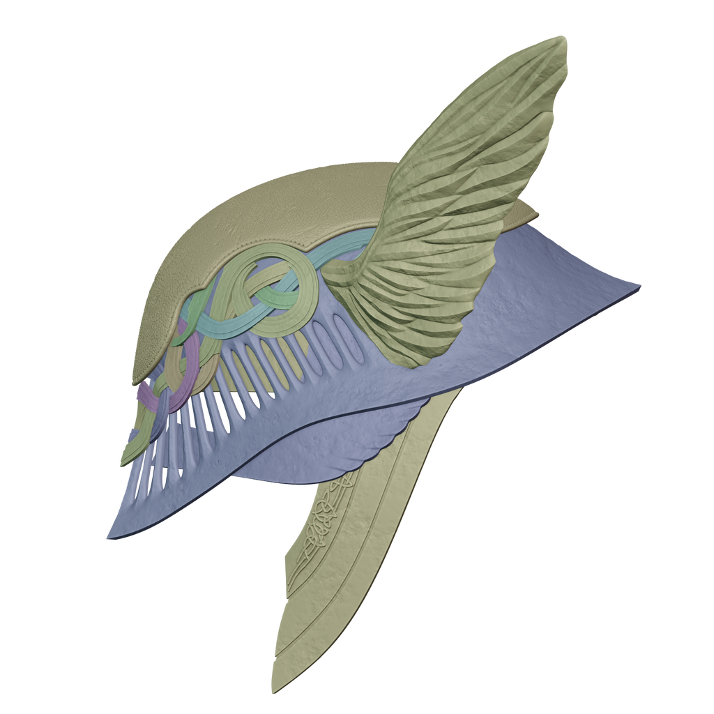 VEK3D Malenia Helmet File – Wireframe