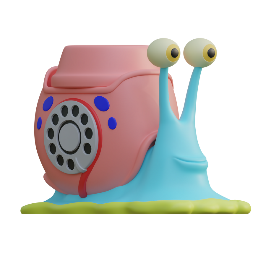Gary the Transponder Snail 3D File – Wireframe