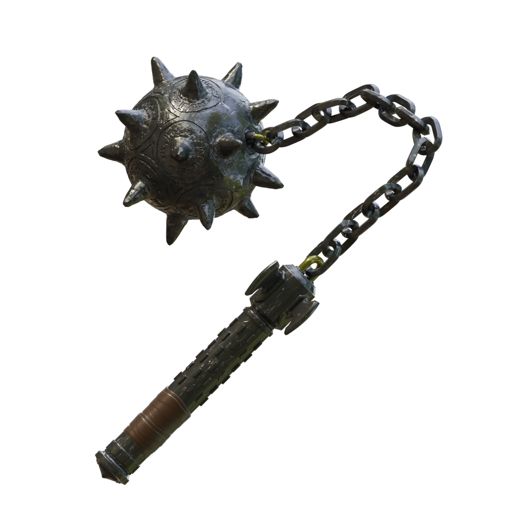 DOOM TDA Flail 3D File – Wireframe