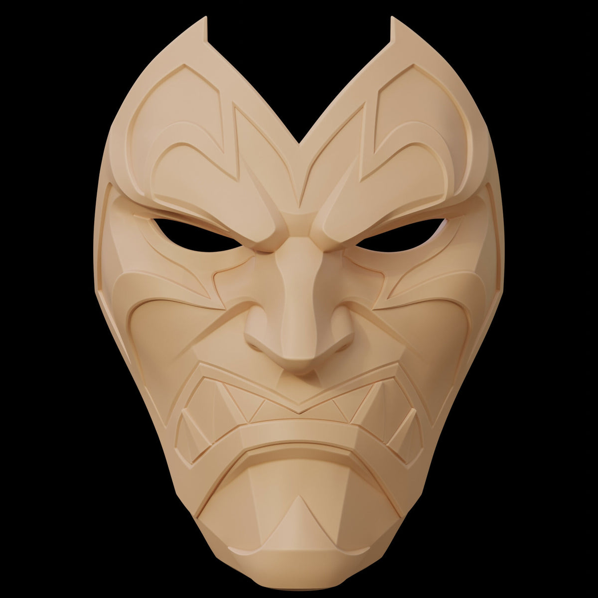 Hawkeye Ronin Mask - Marvel Rivals 3D Model – Wireframe