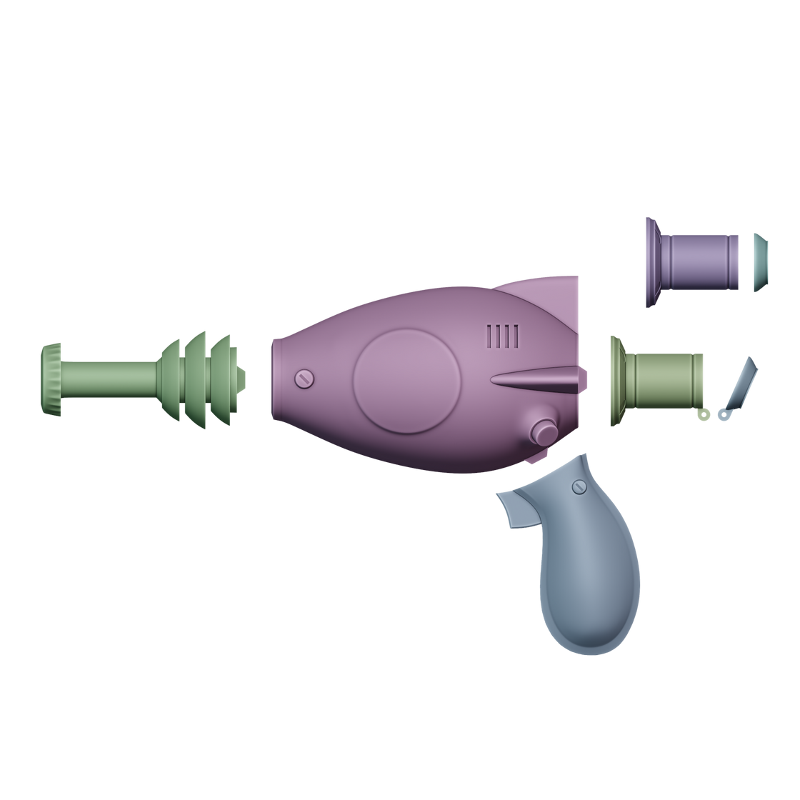 Fallout 4 Thirst Zapper Nuka-Cola Gun 3D Model – Wireframe