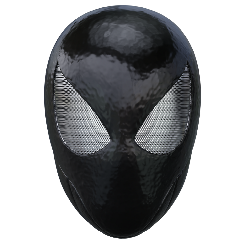 Spider-man Symbiote Mask - PS5 Spider-man 3D Model – Wireframe