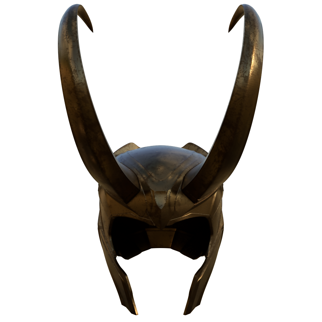 Loki Helmet - 3D Print Model – Wireframe