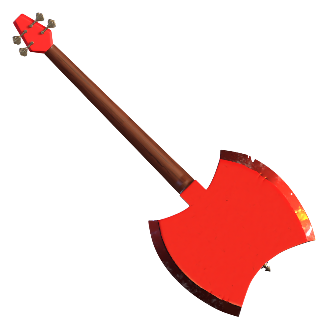 Marceline Bass Axe - 3D Print Model – Wireframe