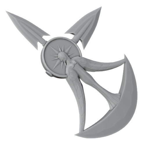 Escanor Divine Axe Rhitta - Seven Deadly Sins - 3D Print Model – Wireframe