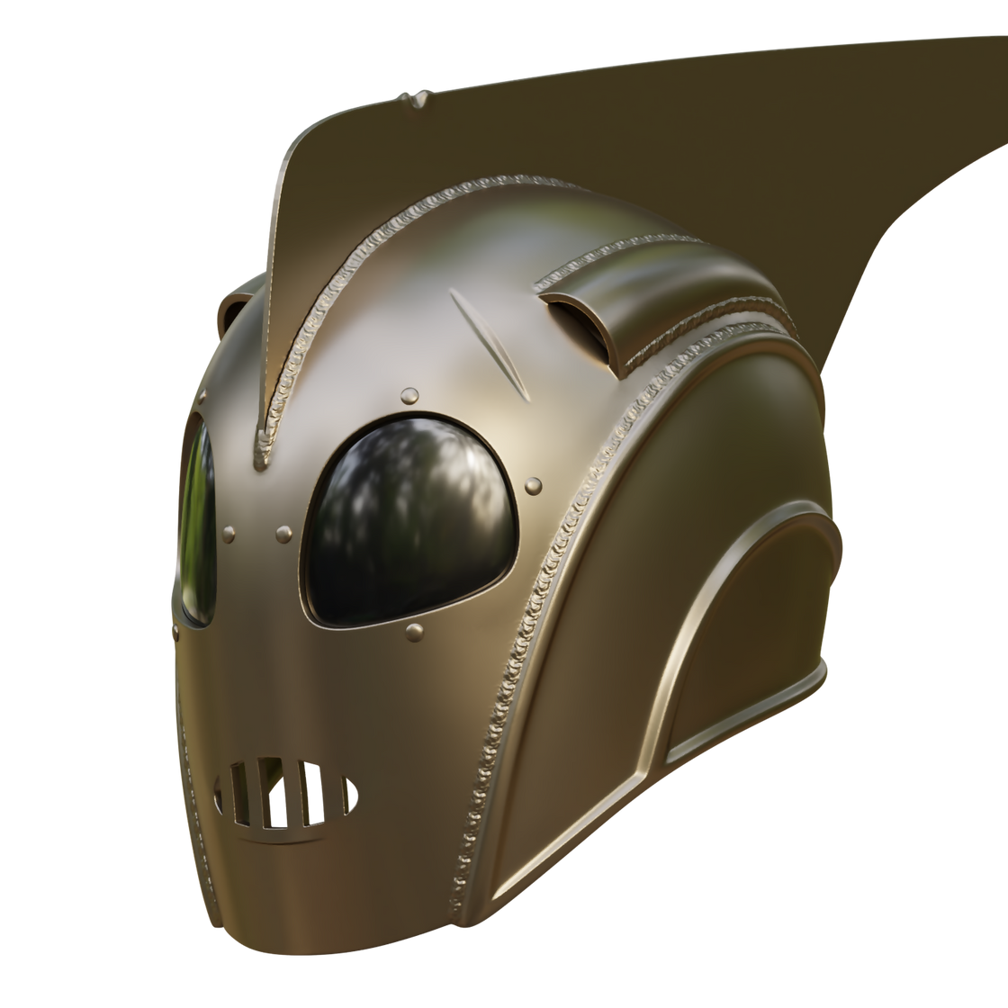 The Rocketeer Helmet - 3D Print Model – Wireframe