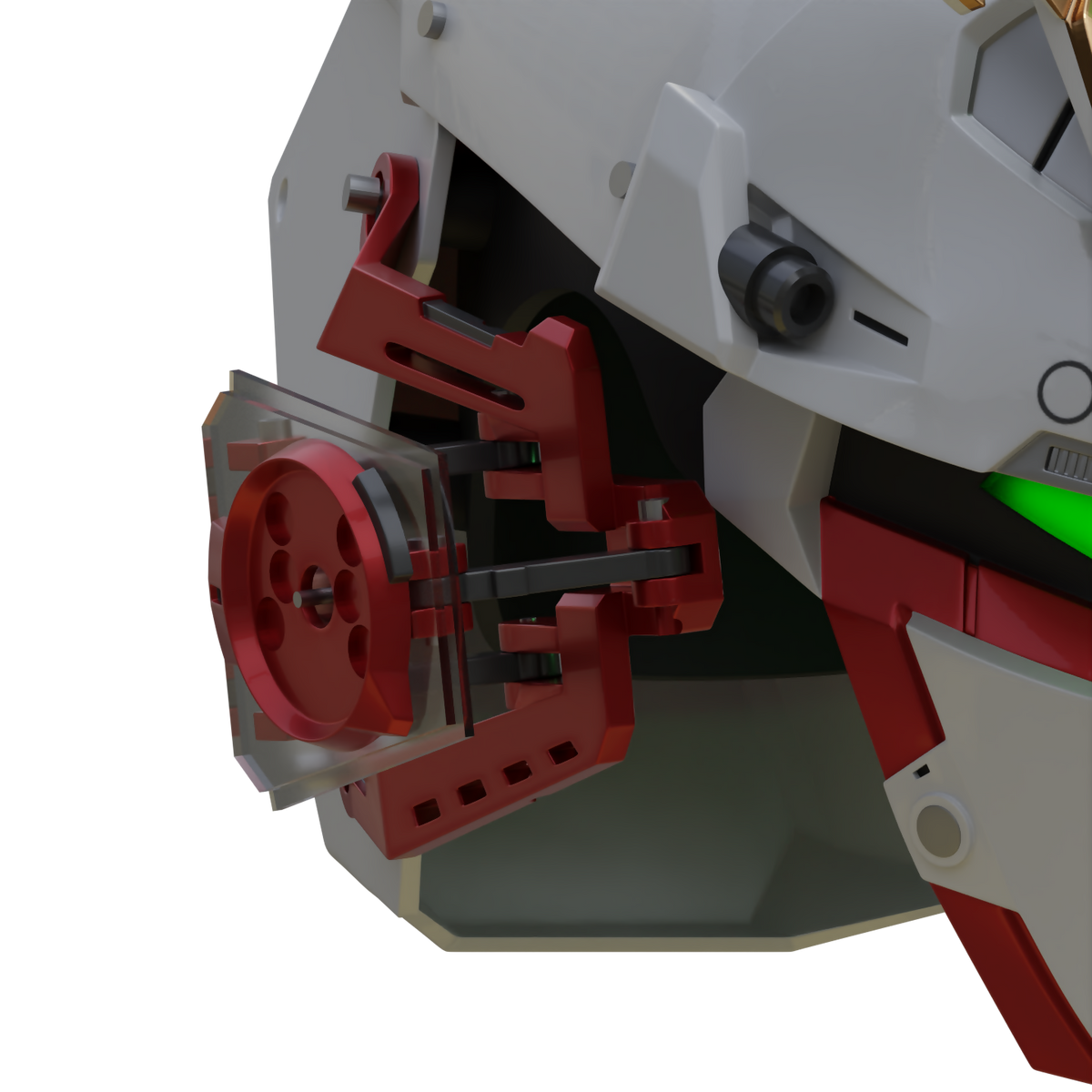 Transforming Gundam RX-0 Unicorn V2 Helmet 3D Printable Model – Wireframe