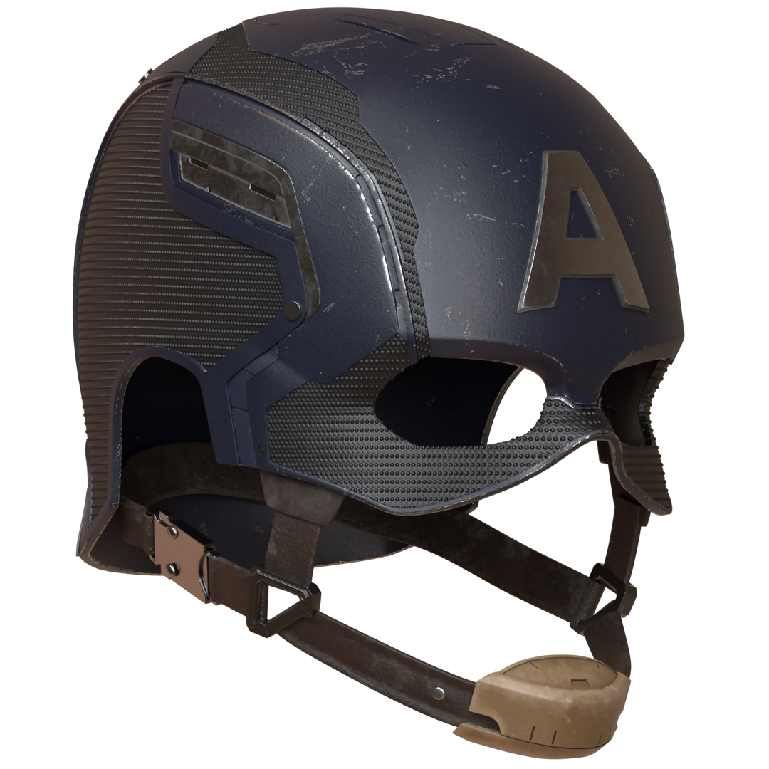 Captain America Helmet - 3D Print Model – Wireframe