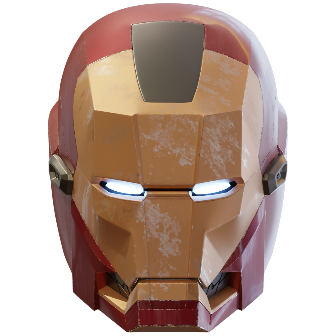 Iron Man mk35 "Red Snapper" 3D Model – Wireframe