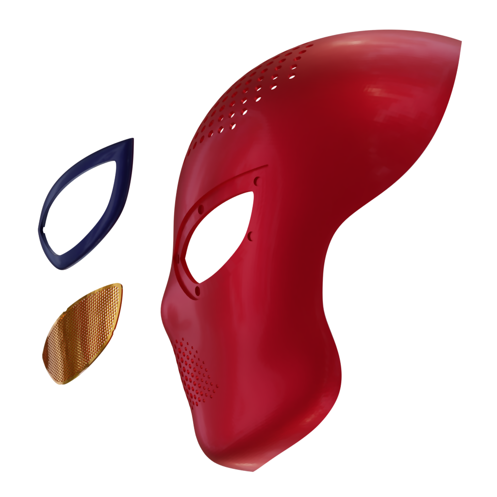 The Amazing Spider-Man Faceshell - 3D Print Model – Wireframe