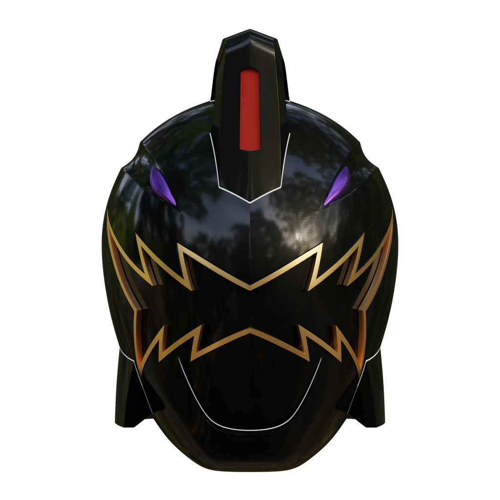 Black Ranger Dino Thunder Helmet - 3D Print Model – Wireframe
