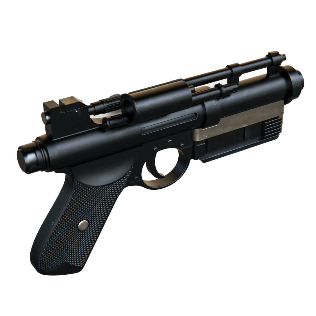 Kenobi Blaster - 3D Print Model – Wireframe