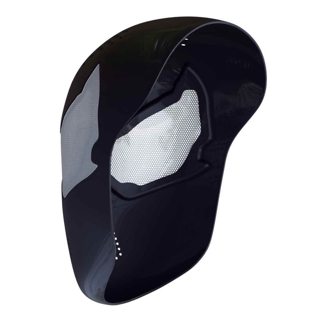 Symbiote PS5 Faceshell 3D Model – Wireframe
