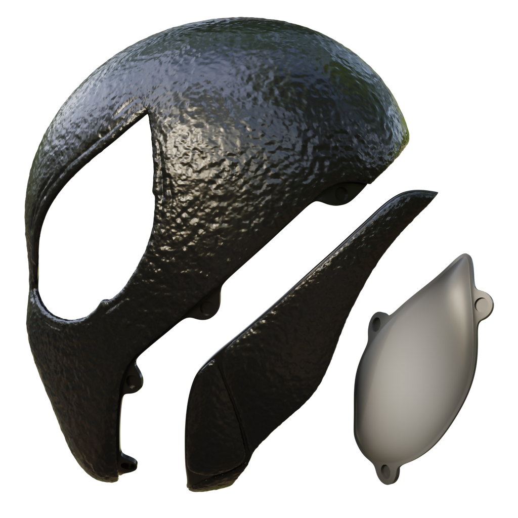 VEK3D Spider-Man Black Suit helmet File – Wireframe
