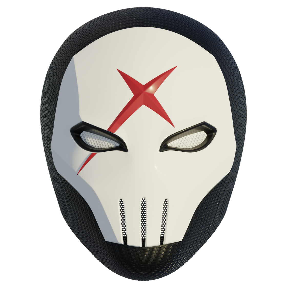 Red X Helmet 3D Printing Model – Wireframe