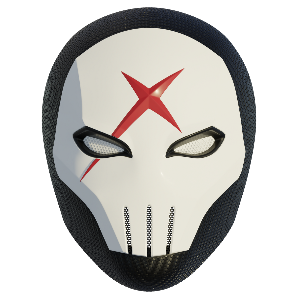 Red X Helmet 3D Printing Model – Wireframe