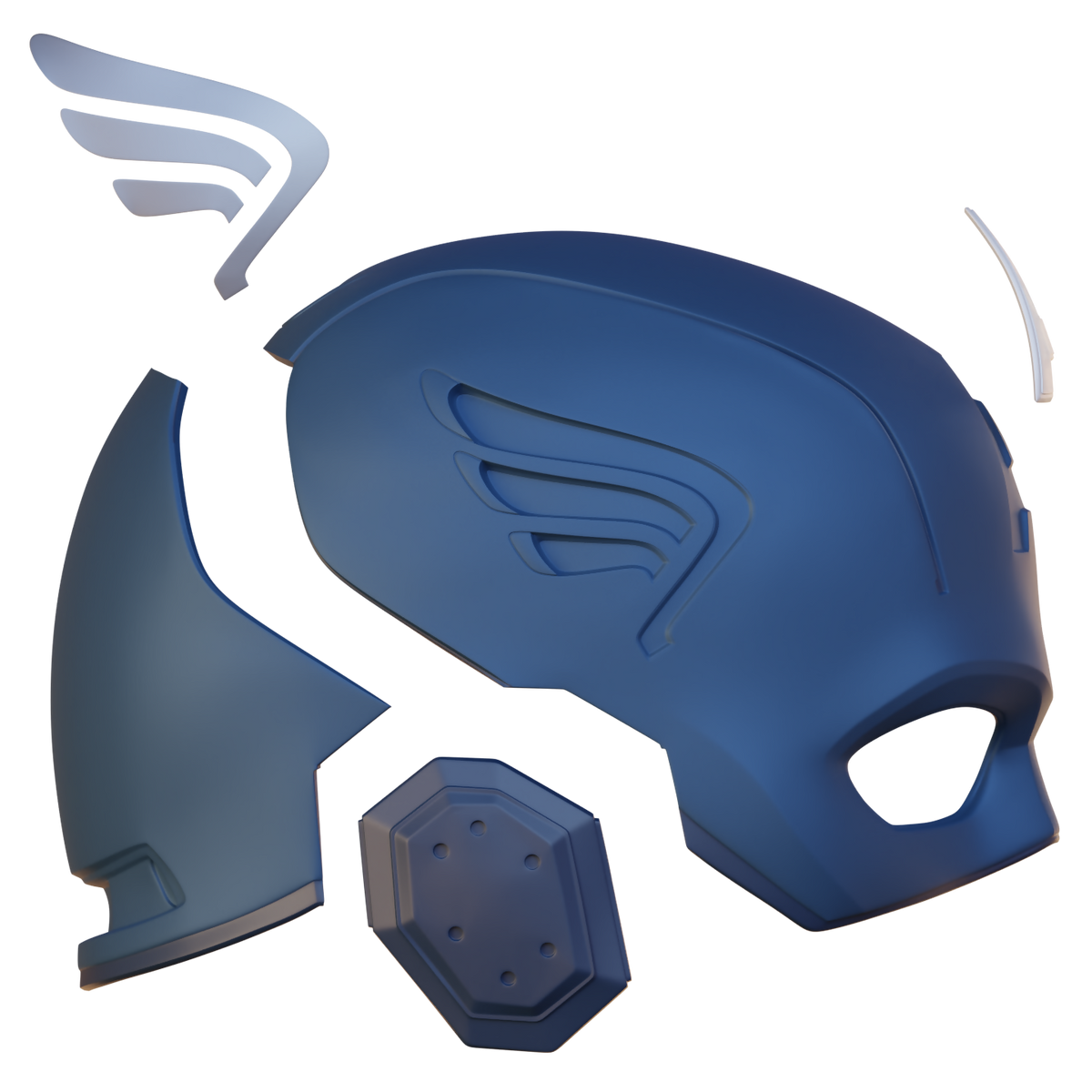2012 Captain America Helmet - 3D Print Model – Wireframe