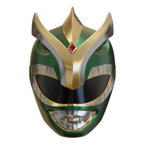 Green Ranger V2 Helmet - 3D Print Model – Wireframe