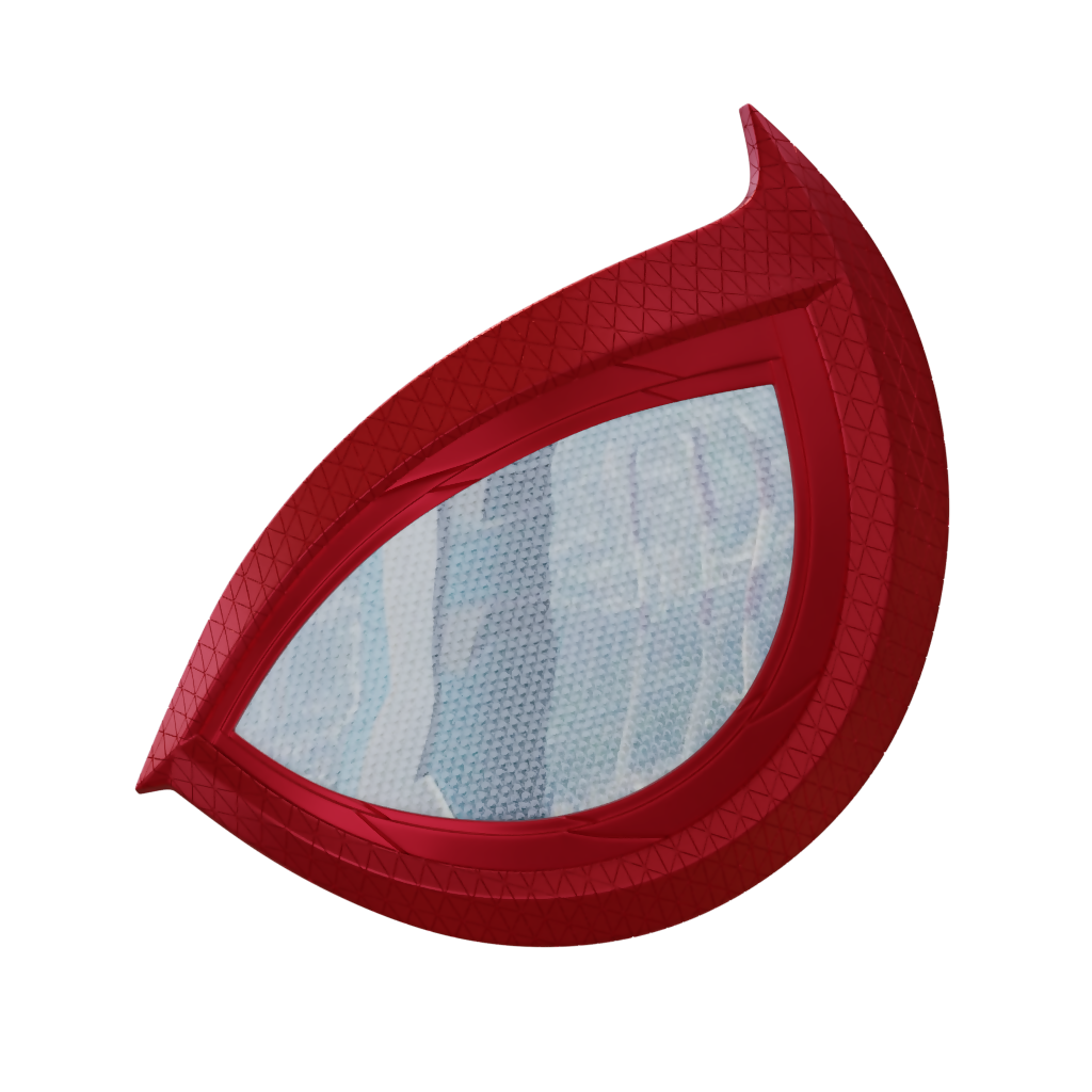 Miles PS5 Faceshell 3D Model – Wireframe