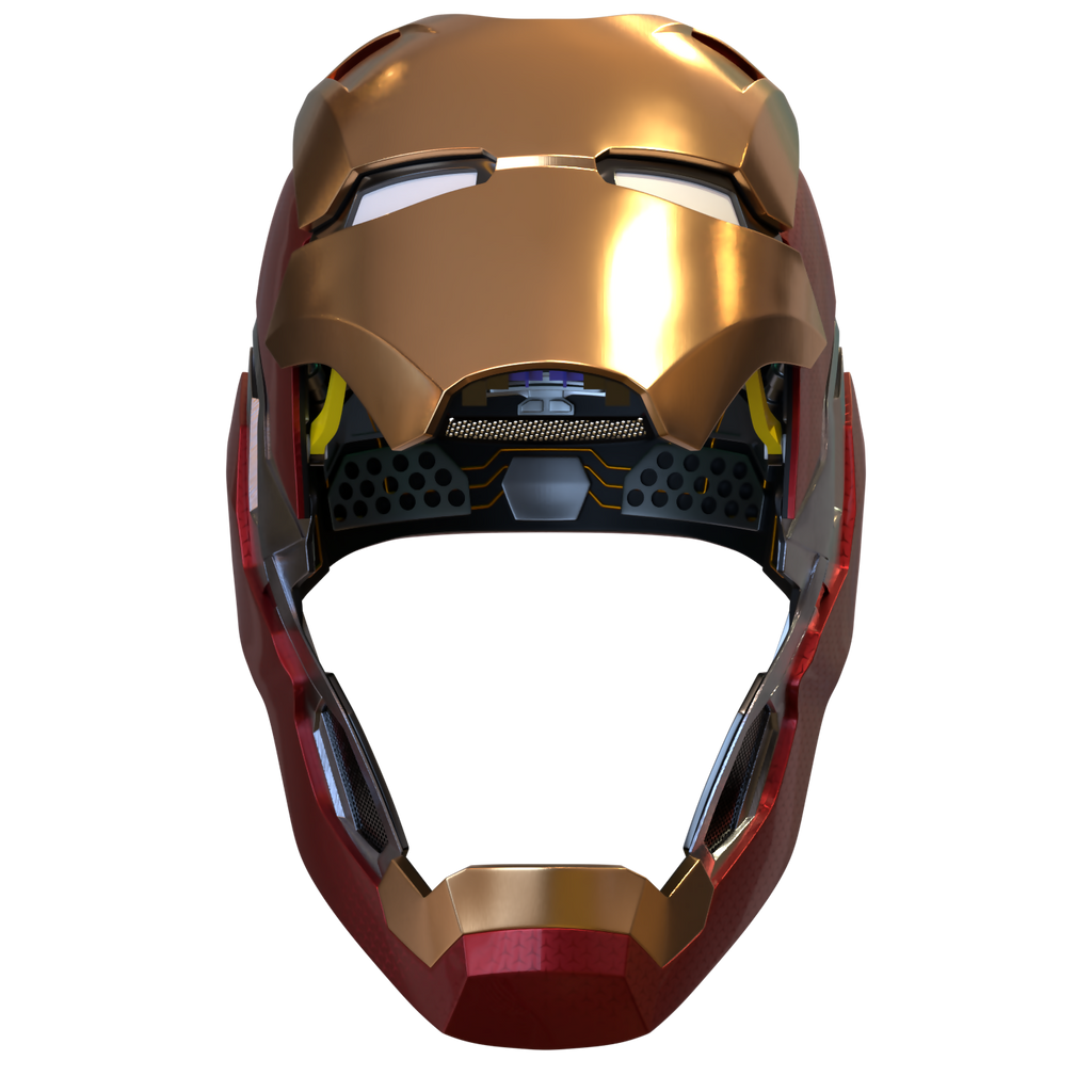 Iron Man mk80 Helmet Motorized 3D Model – Wireframe