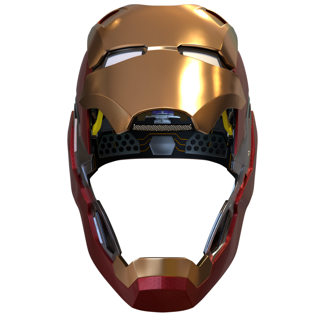 Iron Man mk80 Helmet Motorized 3D Model – Wireframe