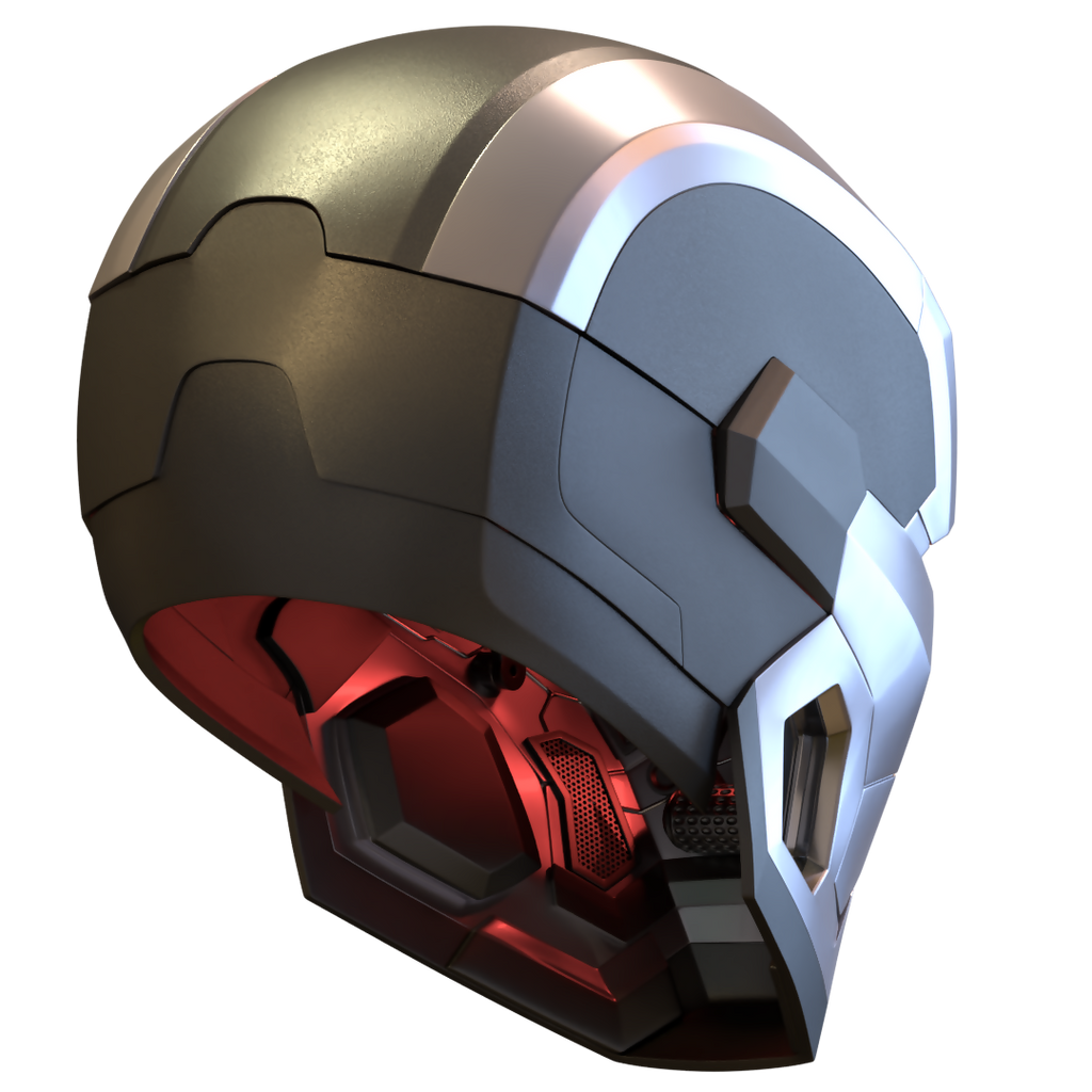 War Machine MK3 Helmet With Motorization 3D Model – Wireframe