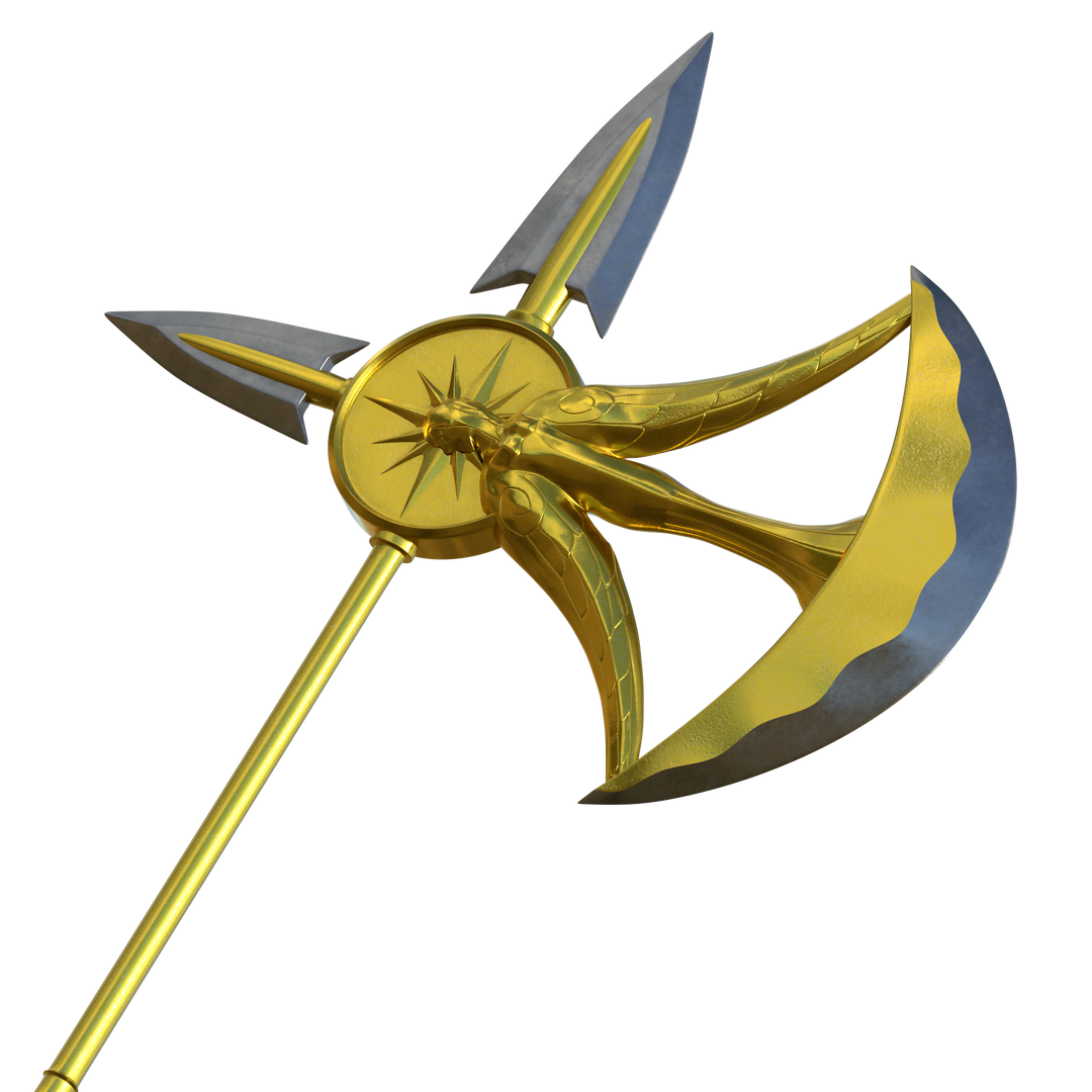Escanor Divine Axe Rhitta - Seven Deadly Sins - 3D Print Model – Wireframe