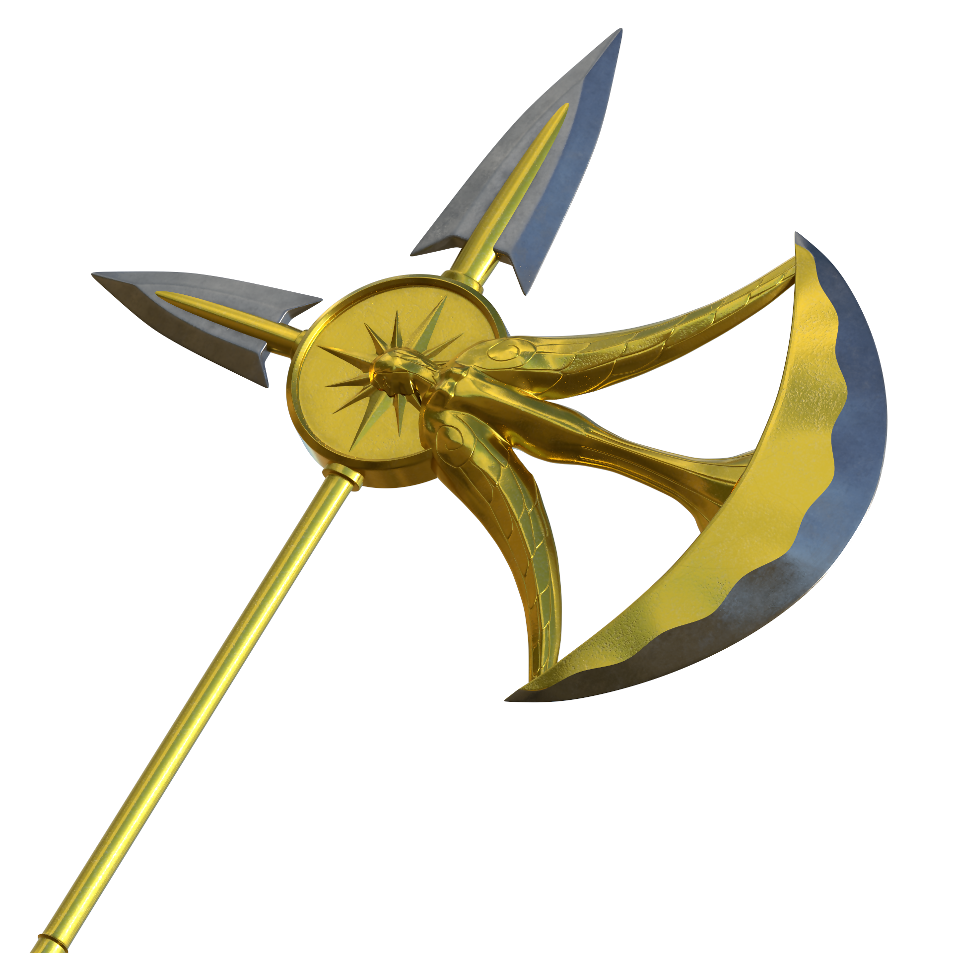 Escanor Divine Axe Rhitta - Seven Deadly Sins - 3D Print Model – Wireframe